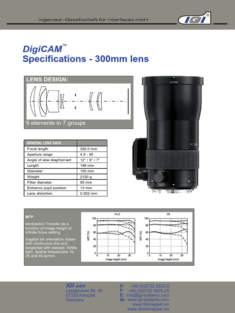 DigiCAM Lenses 300mm | PDF