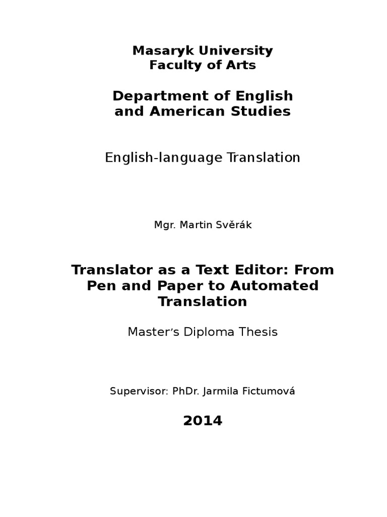 Translator As A Text Editor | PDF | Translations | Survey Methodology