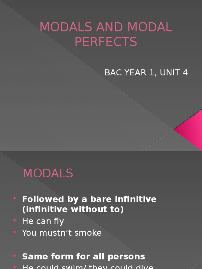 Modals and Perfect Modals | PDF