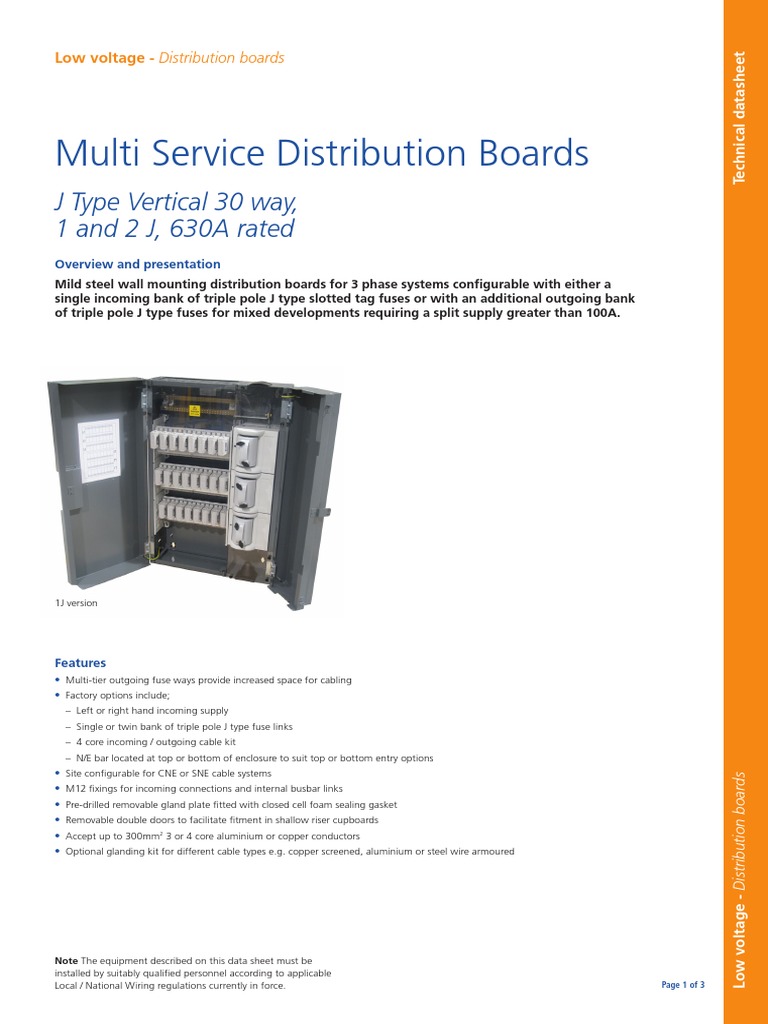 MSDB J Type Vertical 30 Way Data Sheet | Download Free PDF | Fuse ...