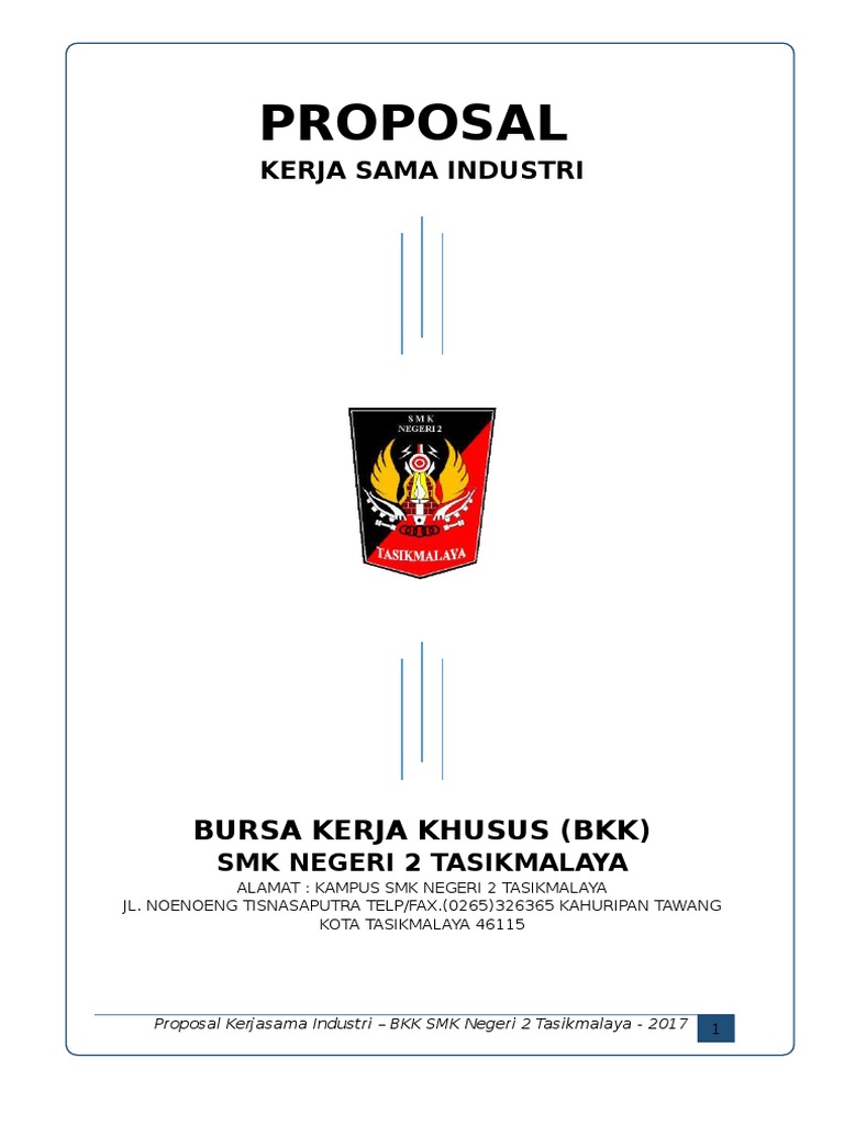 Kerjasama Bkk Smk Negeri 2 Tasikmalaya Pdf