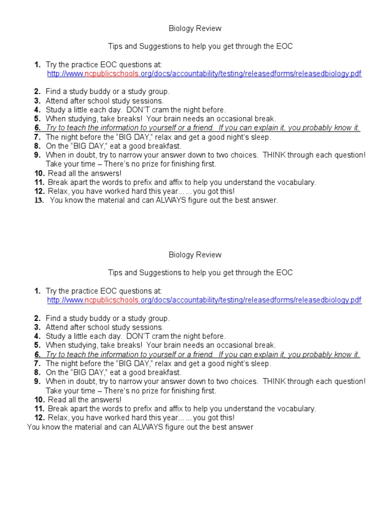 Biology Review | PDF