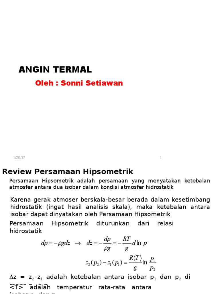 "Analisis Angin Termal dan Geostropik" | PDF | Metode & Bahan Ajar
