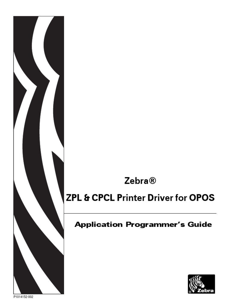 Zebra Opos Zpl And Cpcl Programmers Guide Pdf Typefaces Device Driver