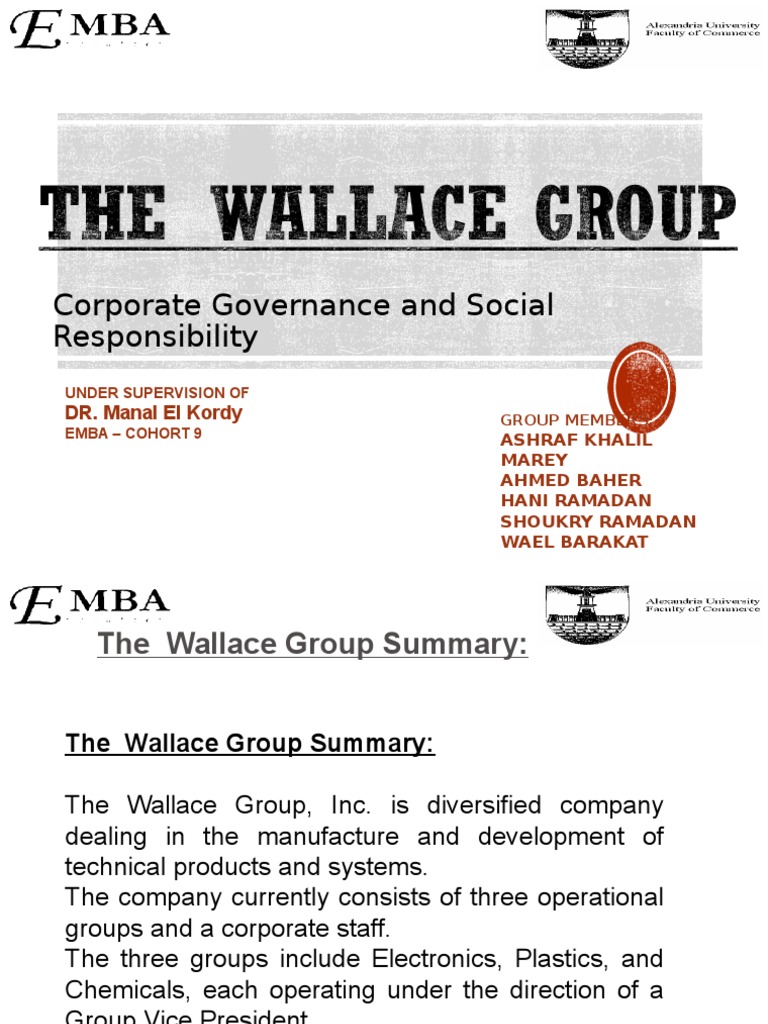 Wallace Group Final Presentation | PDF | Strategic Management | Profit ...