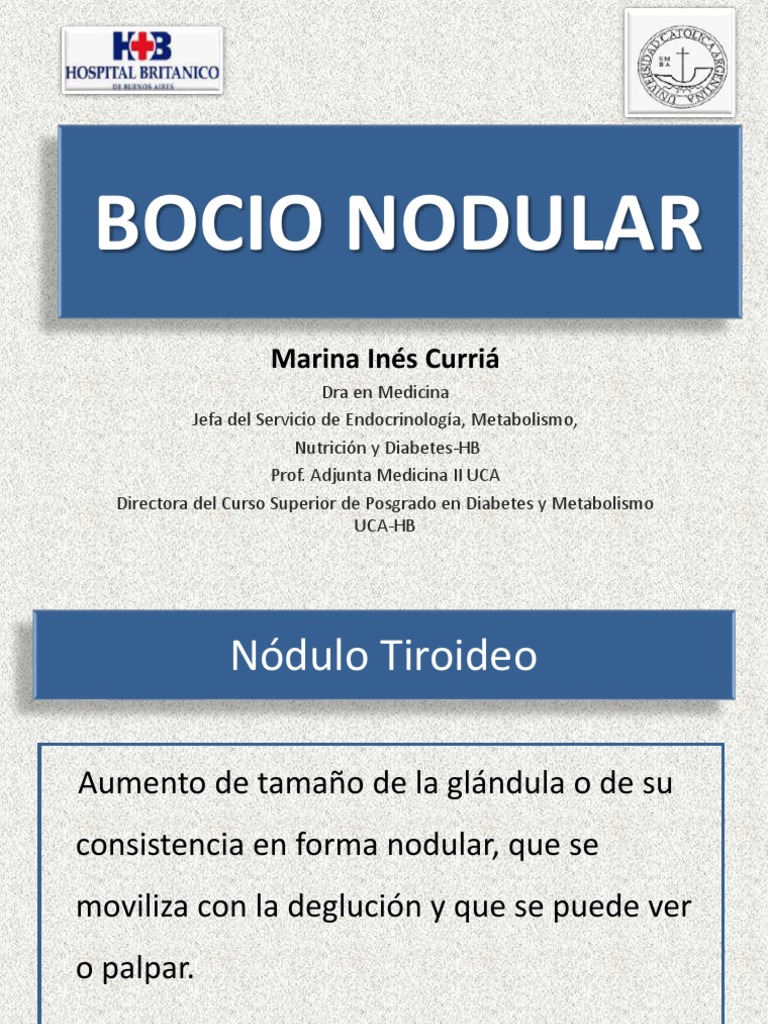 Bocio Nodular | PDF | Tiroides | Enfermedades endocrinas.