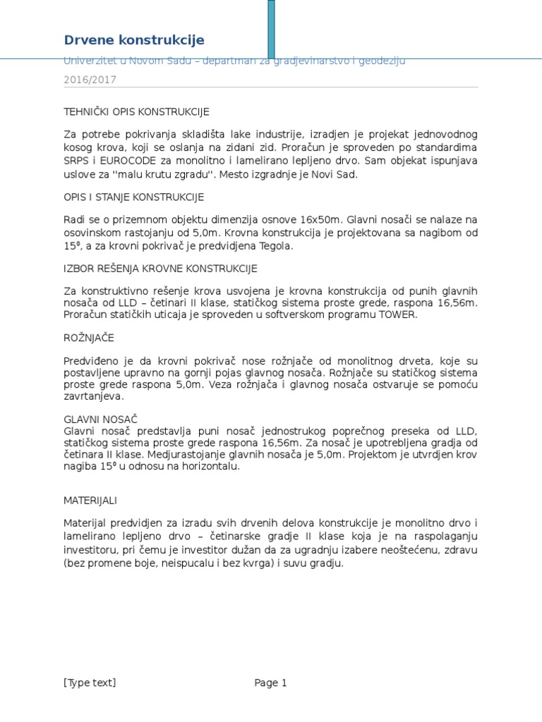 Drvene Konstrukcije | PDF