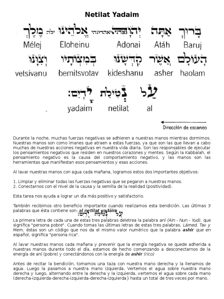 Significado de Netilat Yadaim | PDF