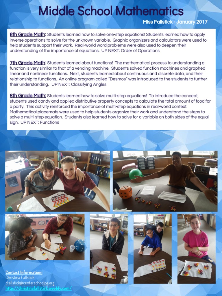 Math Stem Newsletter January 2017 | PDF