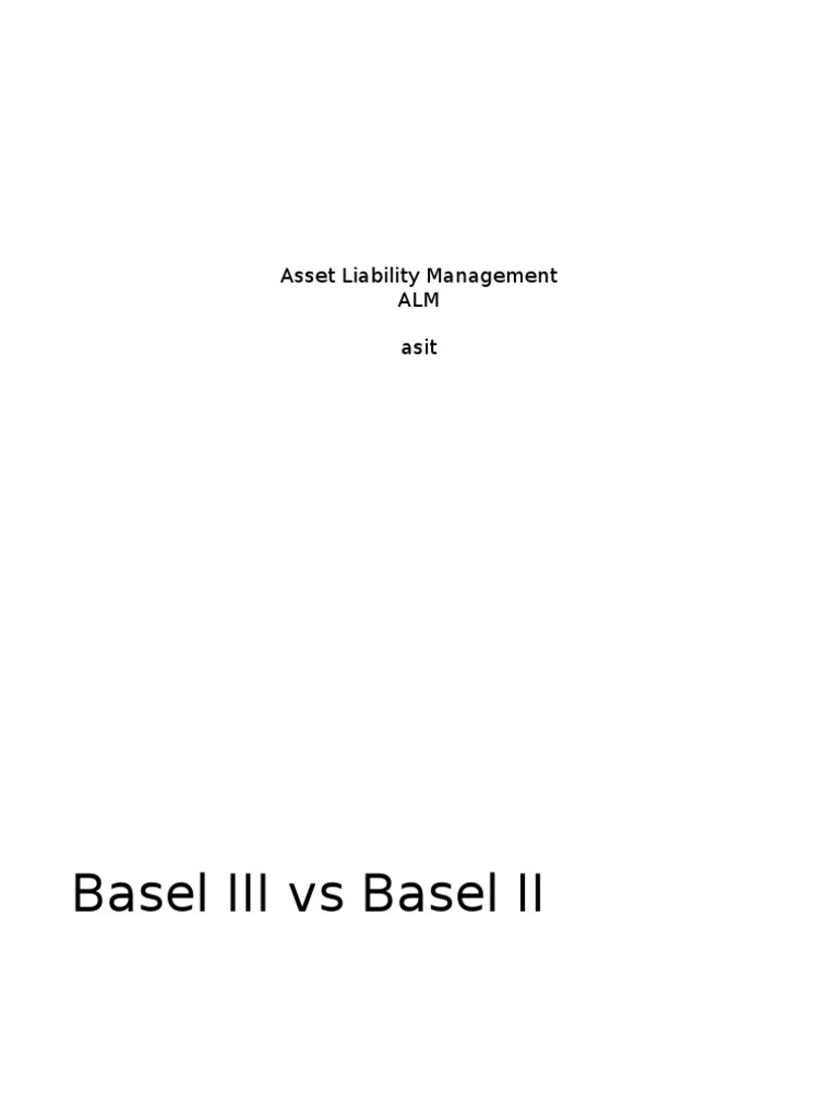 Asset Liability Management | PDF | Basel Ii | Capital Requirement