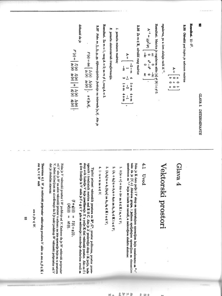 Linearna Algebra Skripta | PDF