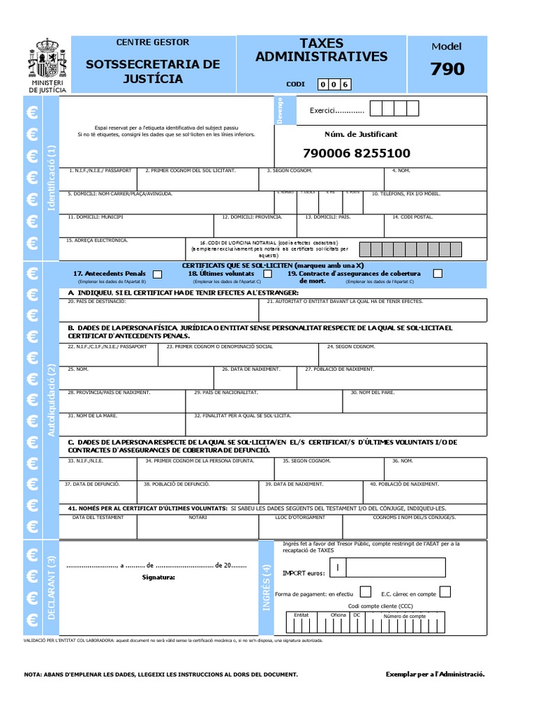 Formulario 790 006 CA Es | PDF