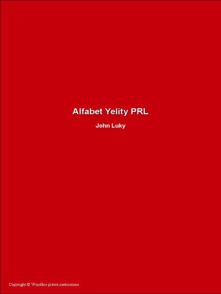 Alfabet Yelity PRL | PDF