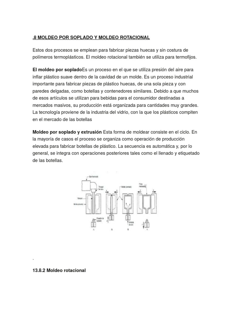 Proceso de Moldeo Rotacional en Plásticos | PDF | El plastico ...