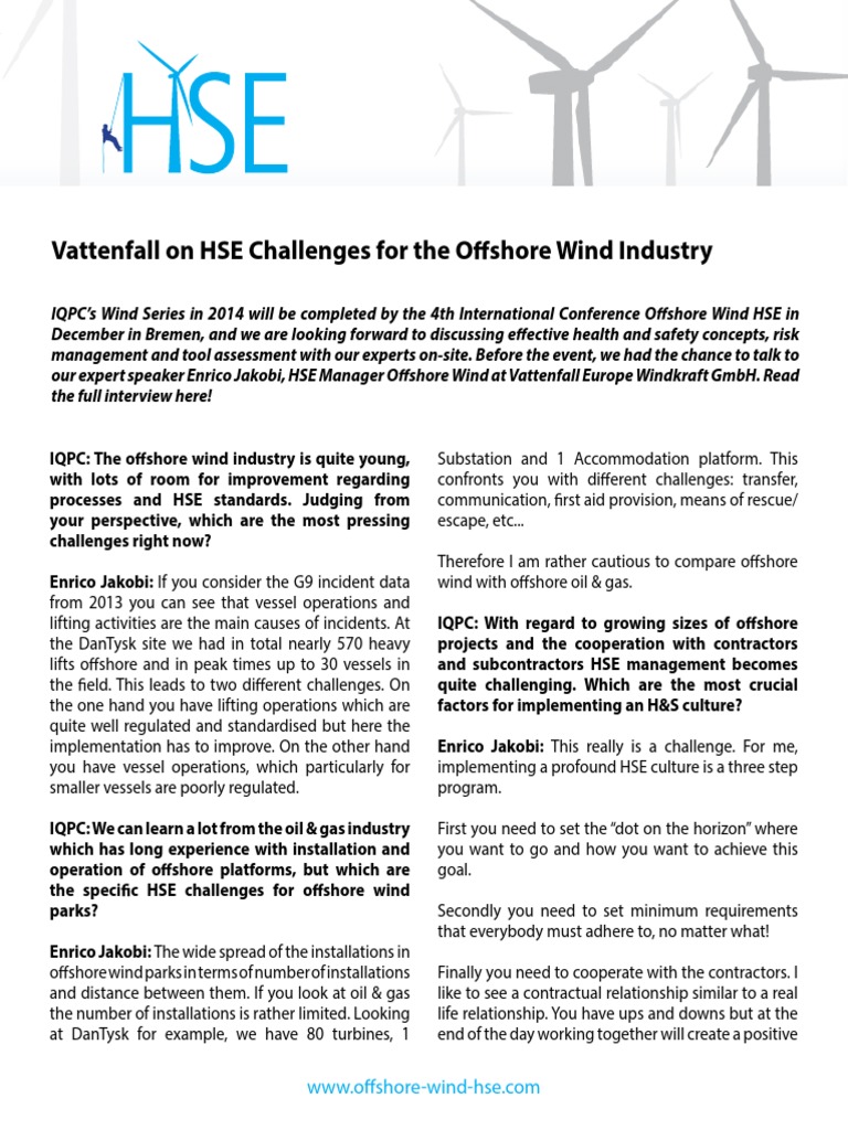 Offshore Wind HSE | PDF | Offshore Wind Power | Business