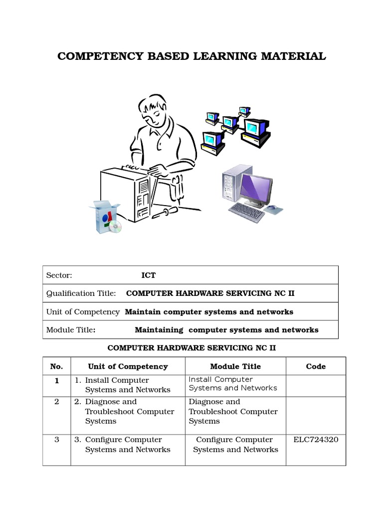 PTS 10-4 CBLM - Maintain Computer Systems and Networks | PDF | Computer Network | Operating System