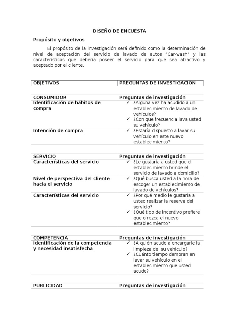 Diseño de Encuesta | PDF | Publicidad | Cliente