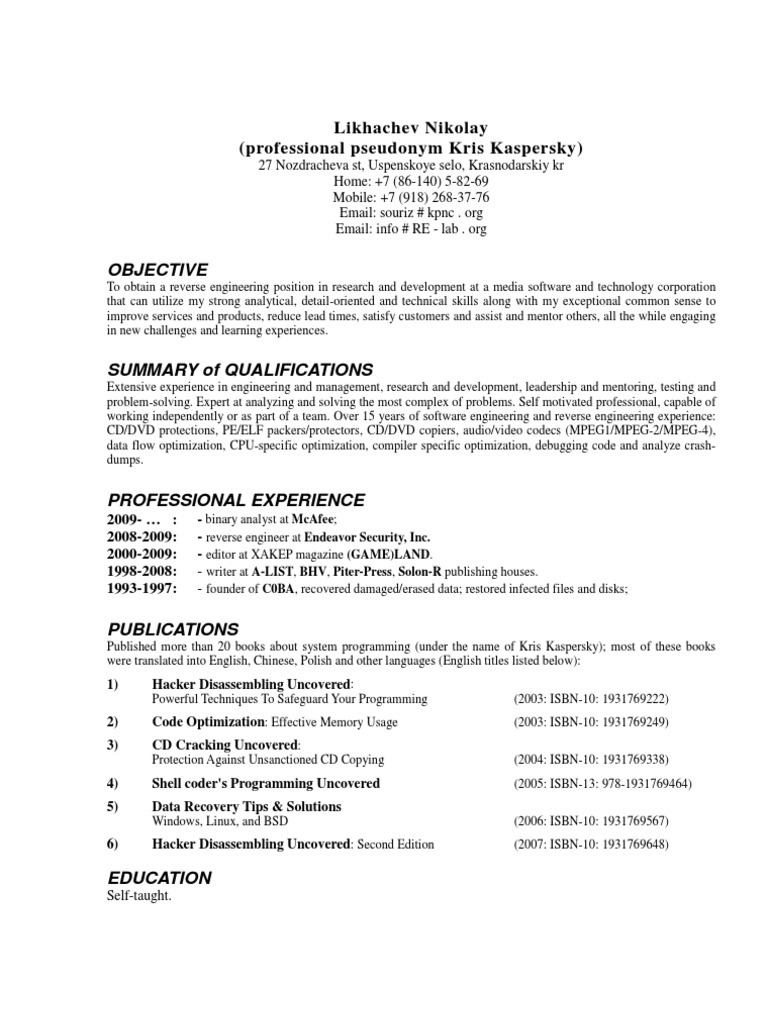 CV PDF | PDF | Program Optimization | Computer Programming