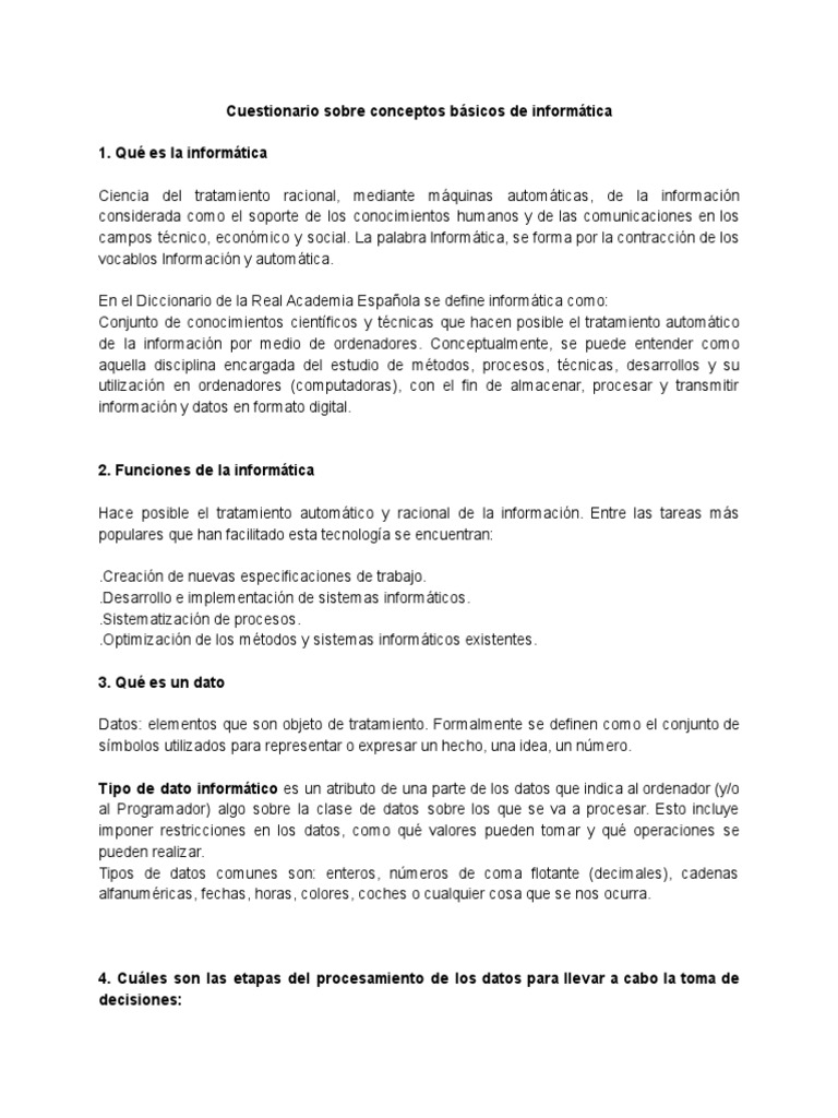 Conceptos Básicos de Informática - Documentos de Google PDF | PDF