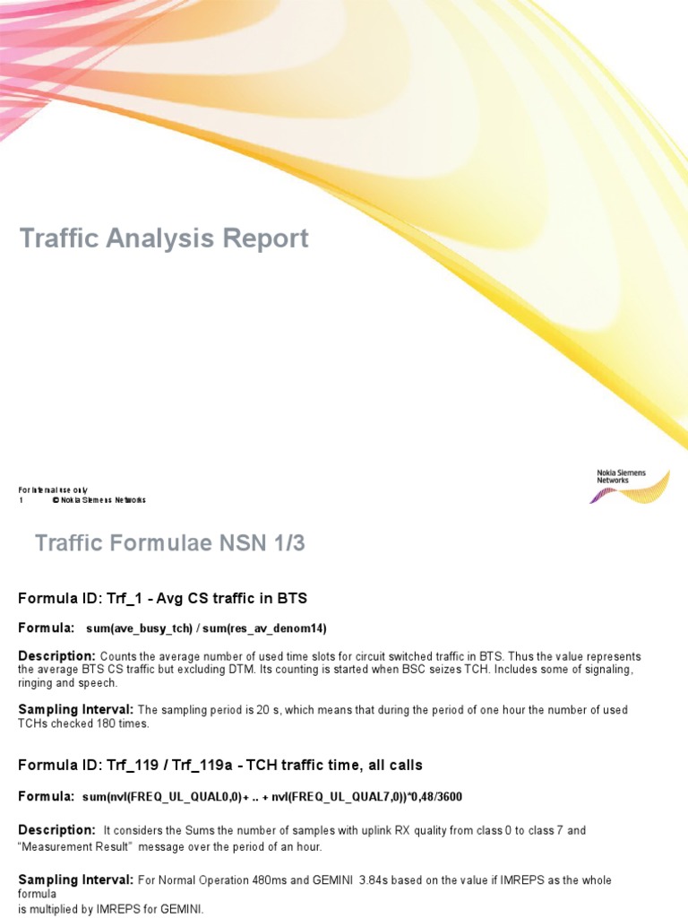 Traffic Analysis Report | PDF | Mean | Telecommunications