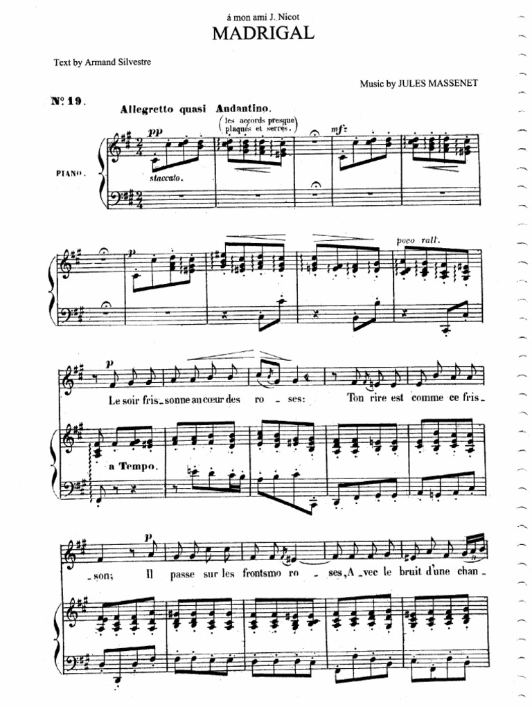 Madrigal - Partitura PDF | PDF