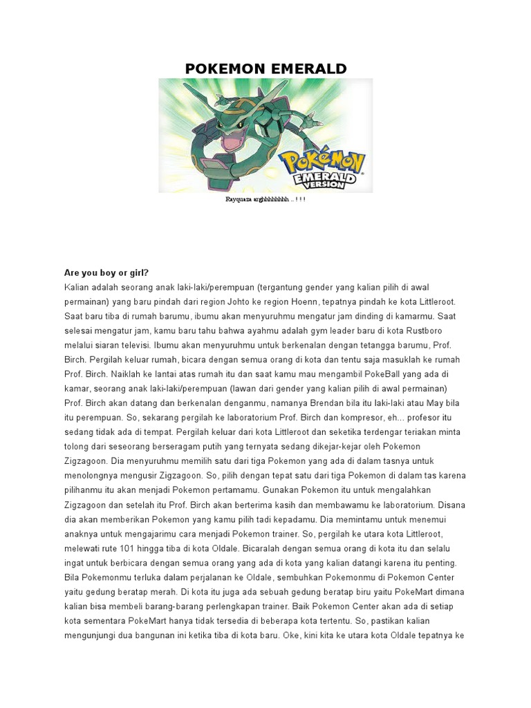Pokemon Emerald | PDF