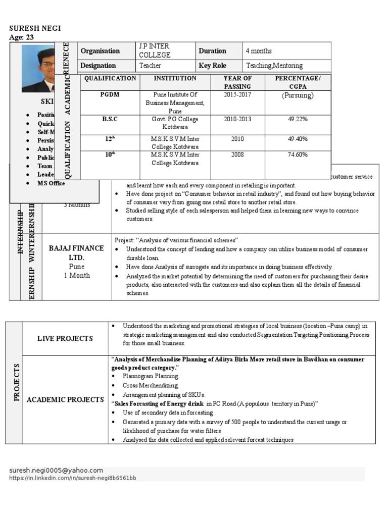Suresh Negi Pgdm-Marketing-Human Resource Roll Number-56 Updated ...