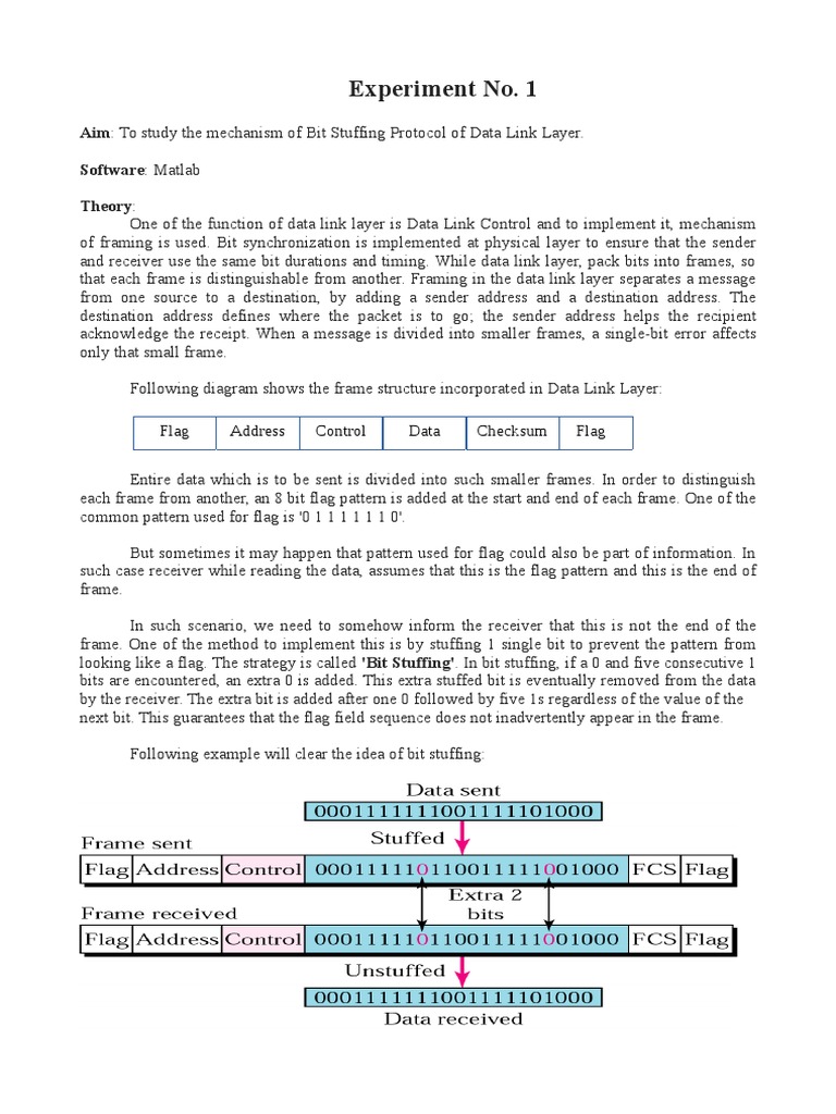1.bit Stuffing | PDF | Networking Standards | Communications Protocols