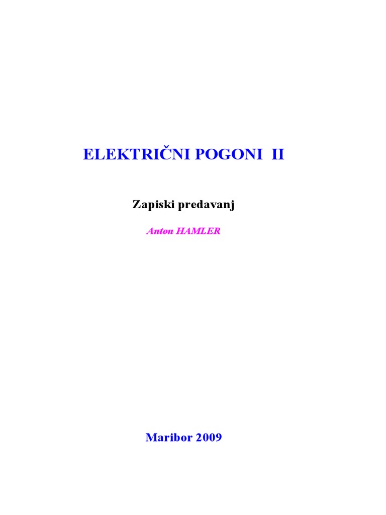 Elektricni Pogoni II | PDF