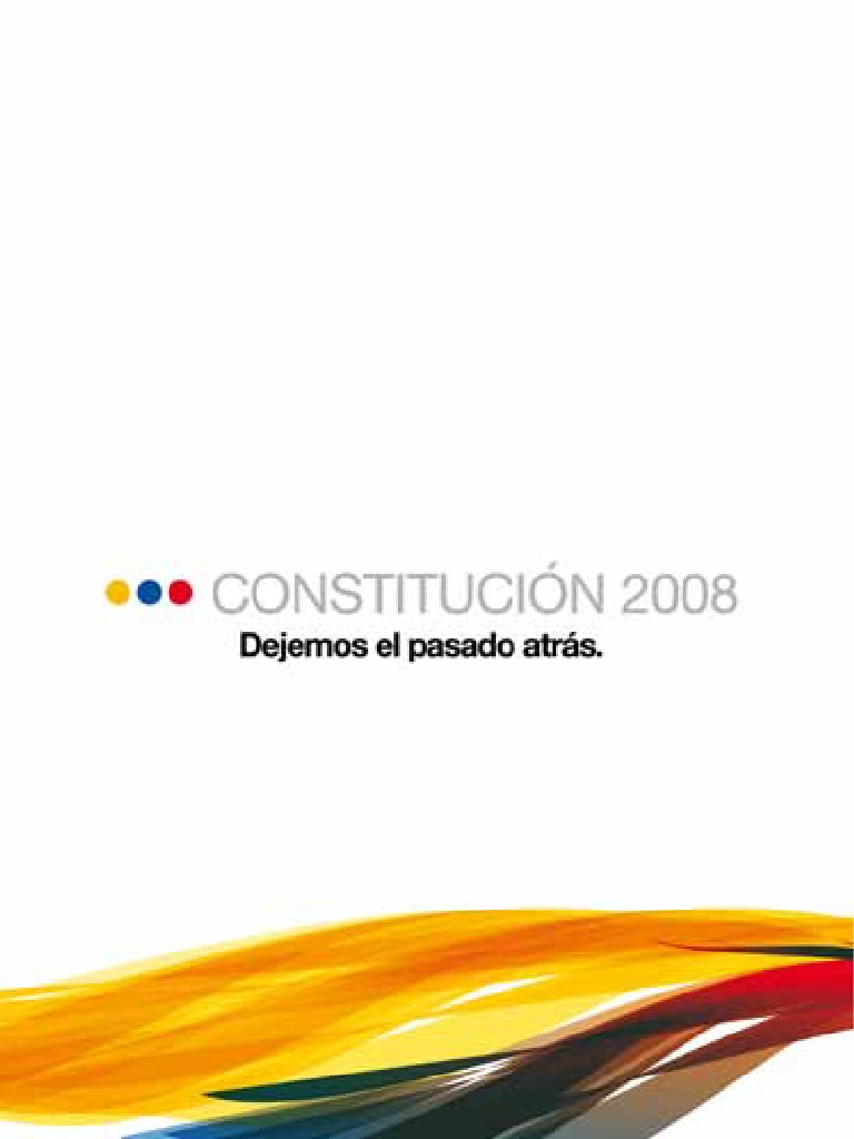 Constitución de La República Del Ecuador - Versión en Español | PDF ...