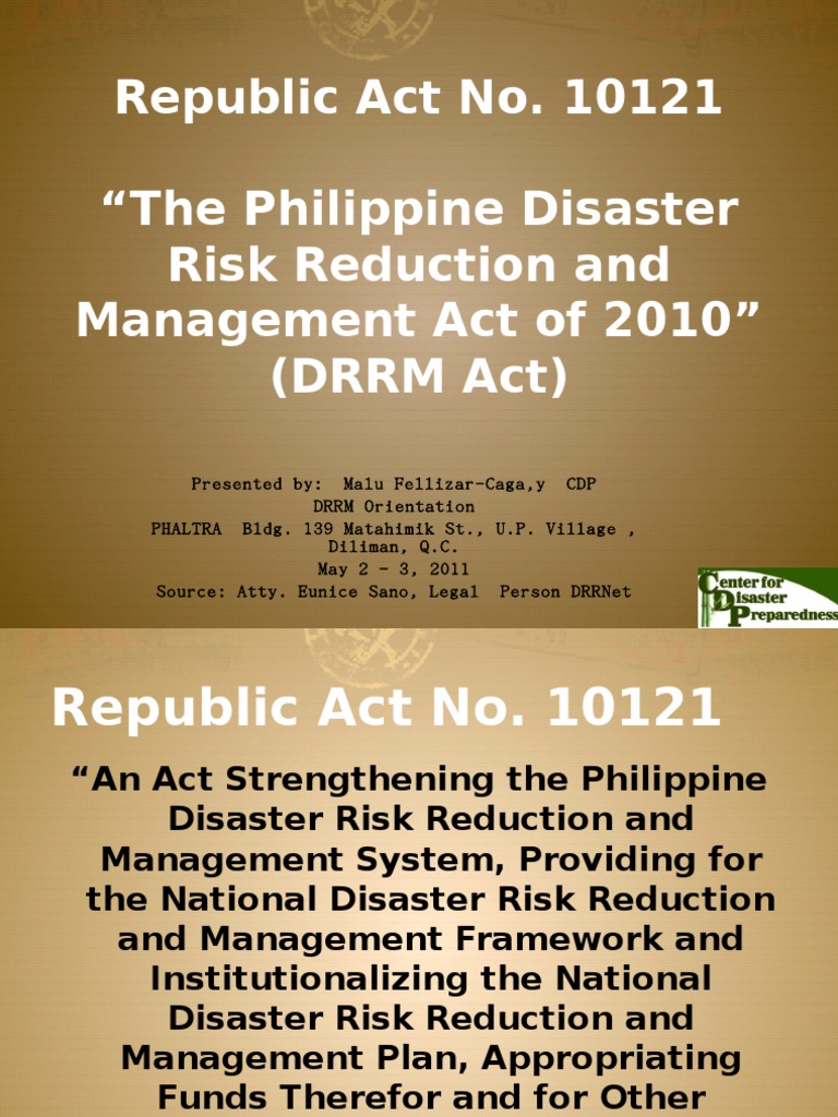 RA 10121 DRRM Act Tagalog | PDF