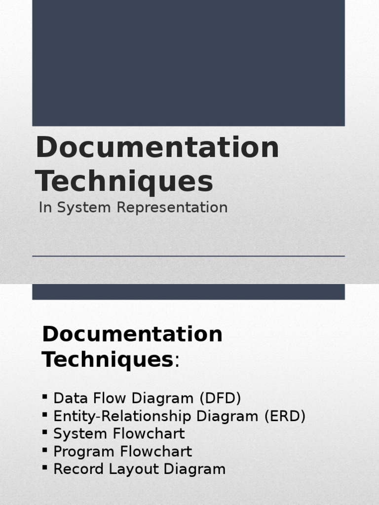 Documentation Techniques: in System Representation | PDF