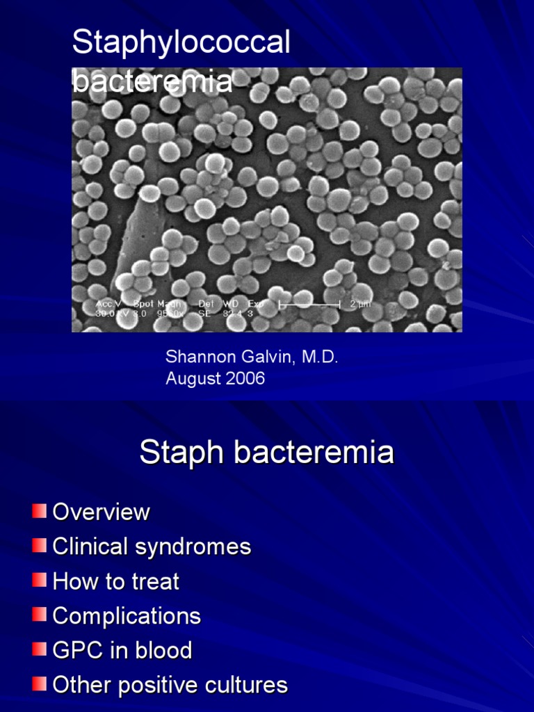 8.29.06 Staphlococcal Bacteremia | PDF | Methicillin Resistant ...