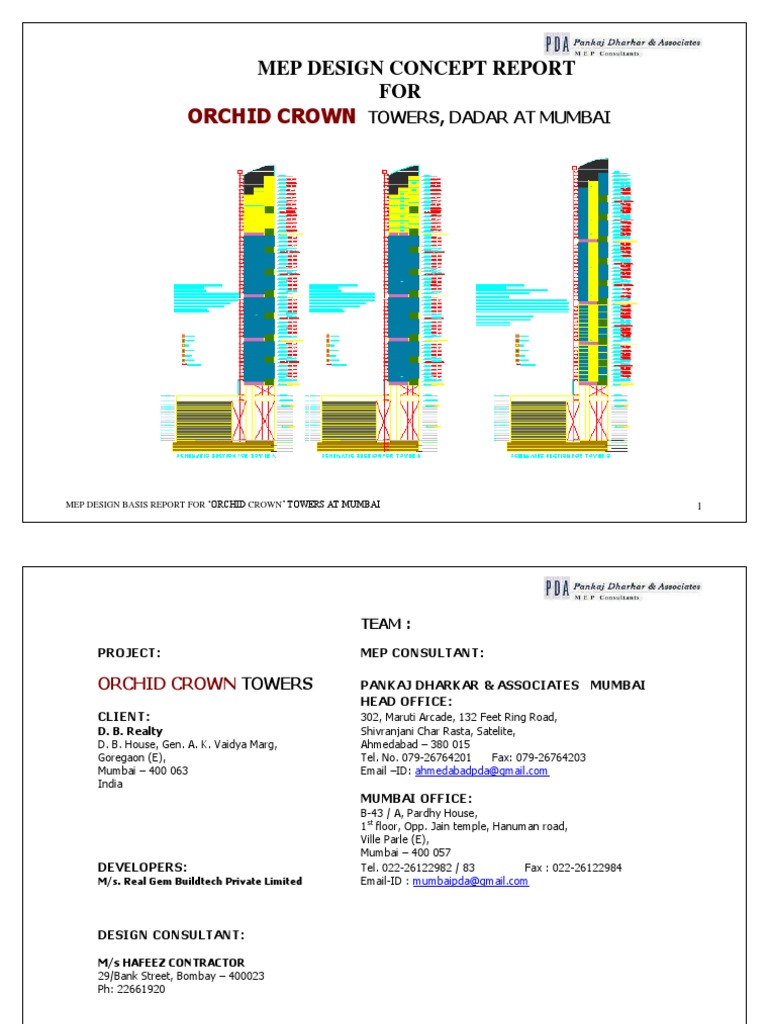 DBR - Orchid Crown Mep 1 | PDF | Hvac | Lighting