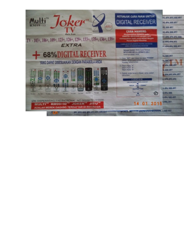 Setting Remote Joker | PDF