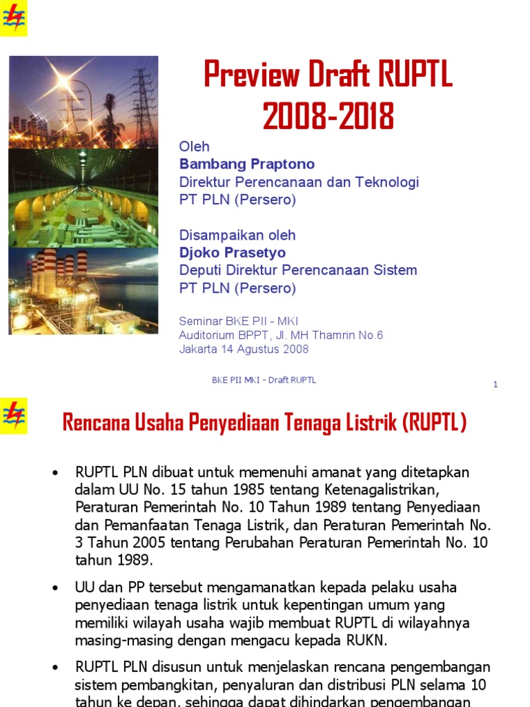 RUPTL PLN 2008-2018: Rencana Kelistrikan | PDF | Sains & Matematika ...