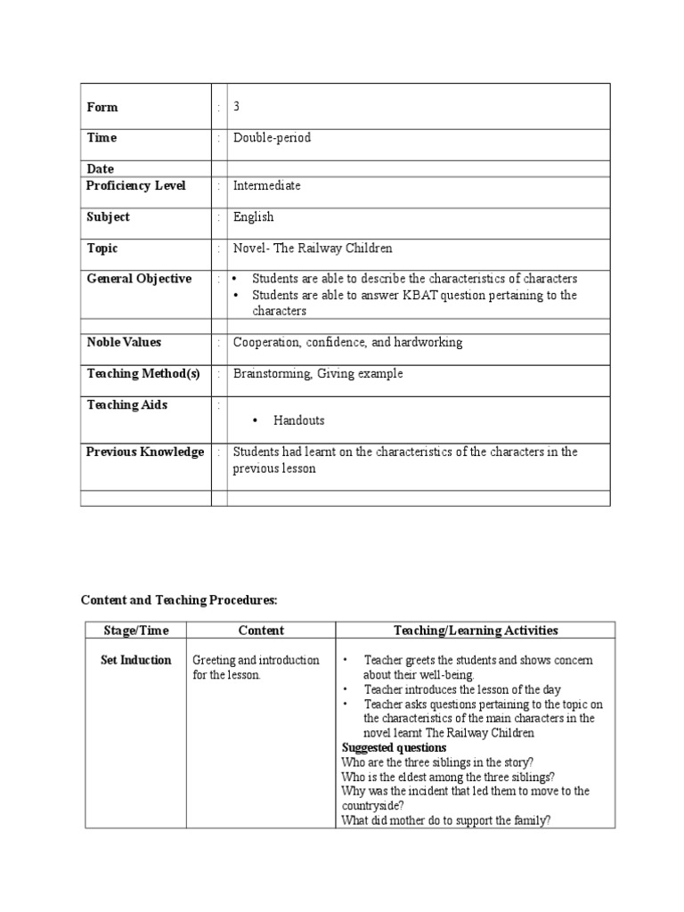 Lesson Plan Kbat | PDF | Lesson Plan | Epistemology