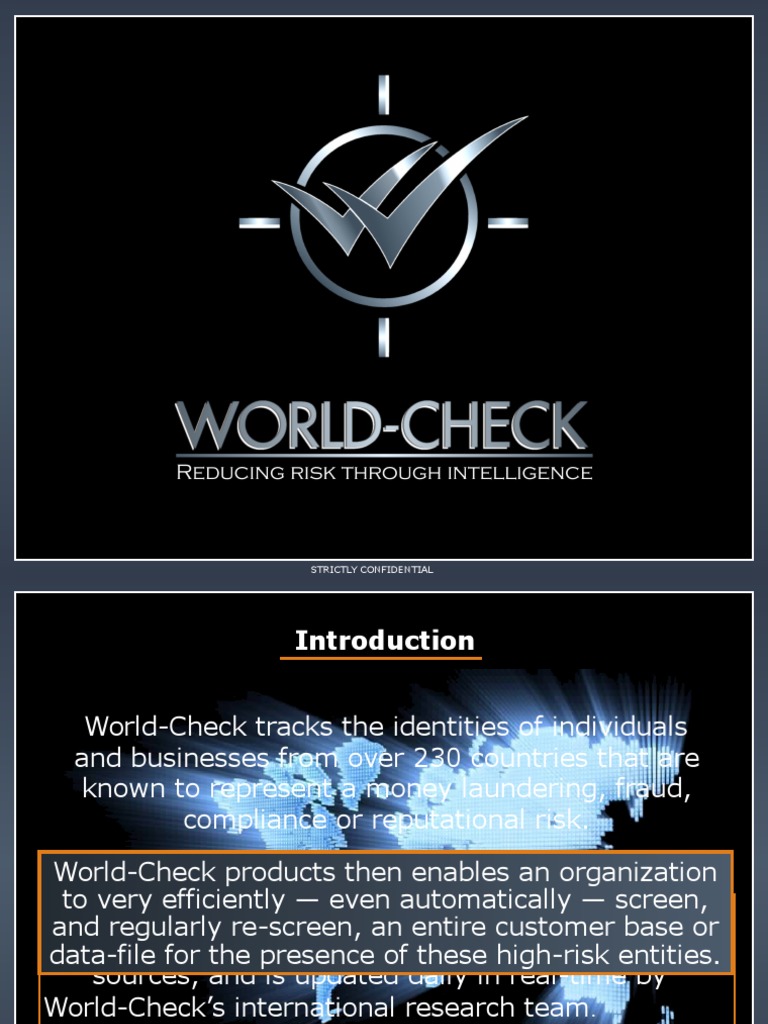 171774 World-Check Overview | National Security | Politics