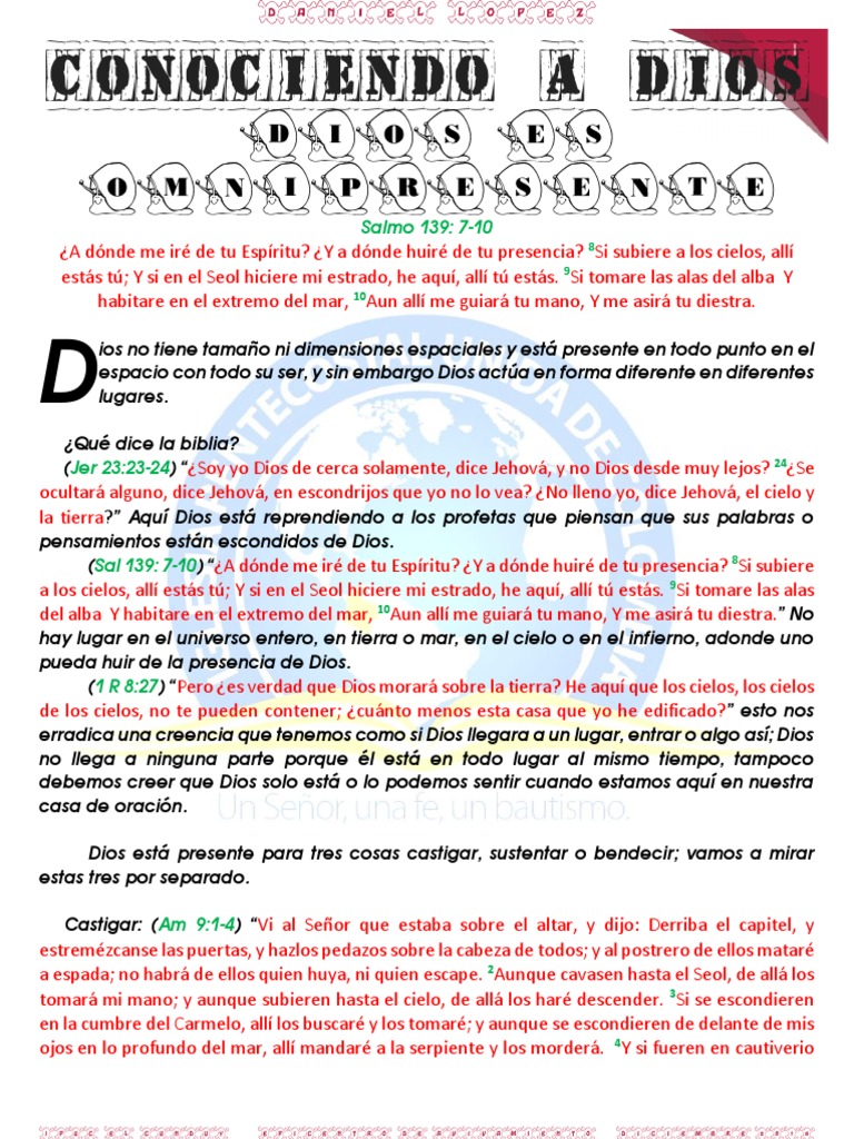 Dios Es Omnipresente | PDF | Dios | Oración