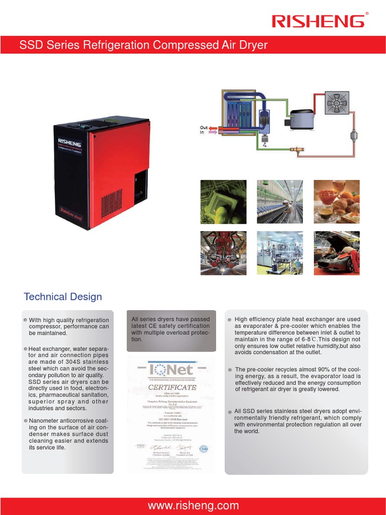 SSD Series Refrigeration Compressed Air Dryer Technical Manual" This ...