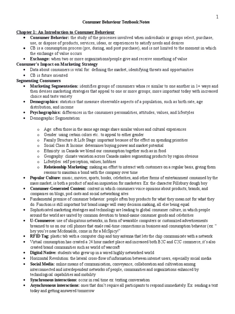 Consumer Behaviour Concepts | PDF | Classical Conditioning | Perception
