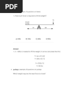 Pulley System Aptitude Test Questions | PDF | Mechanical Engineering ...