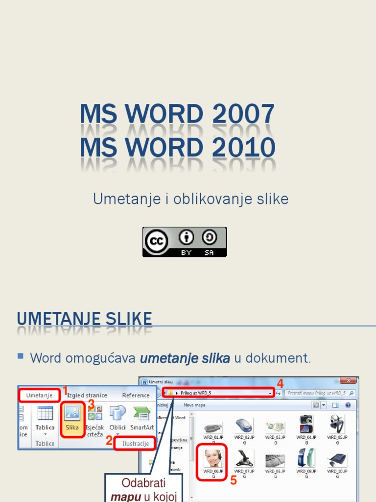 MS Word 2007-2010 5-Umetanje I Oblikovanje Slike | PDF