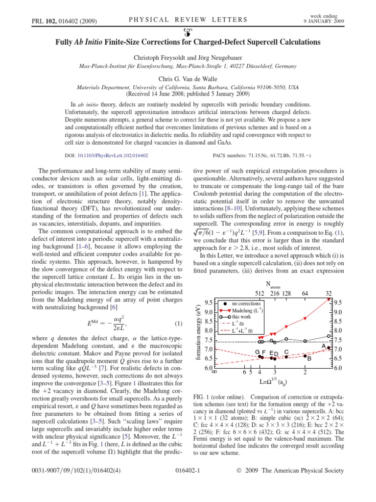 Fully Ab Initio Finite Size Corrections For Charged Defect Supercell