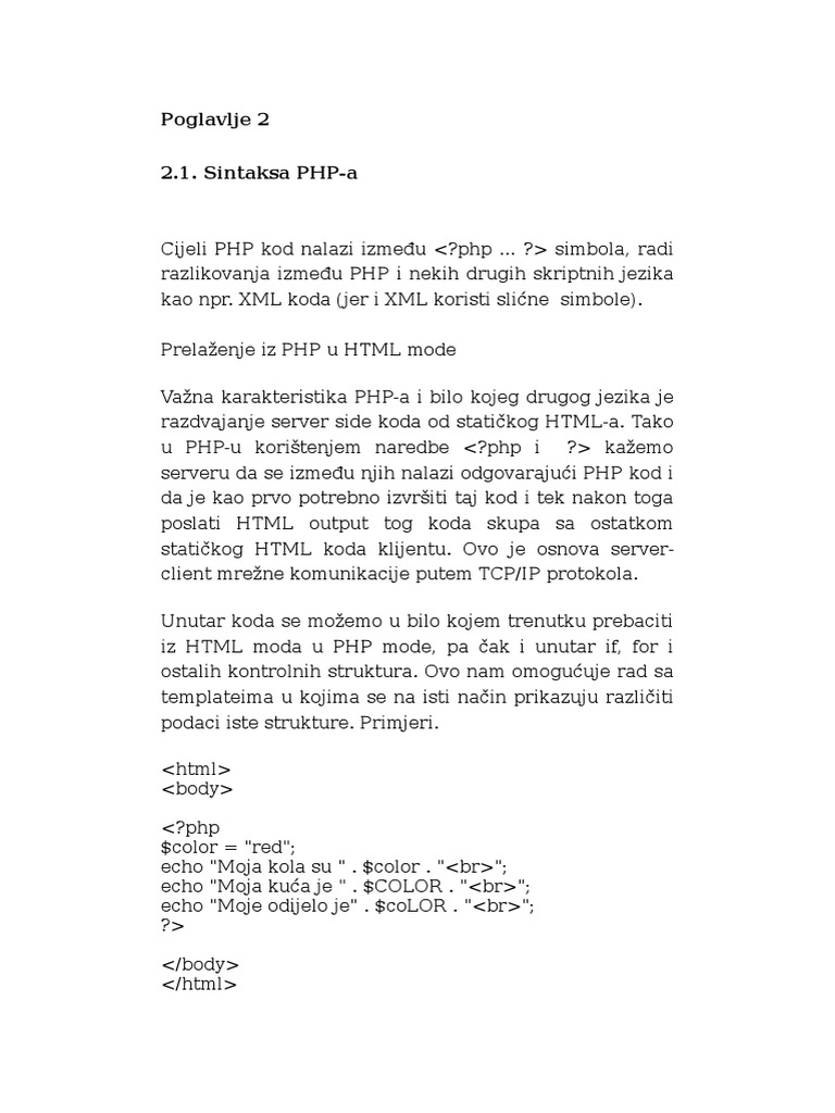 2.sintaksa PHP | PDF