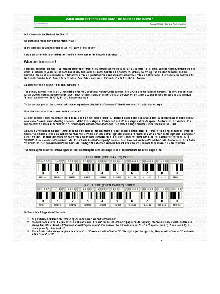 666 Barcode HTML Bqtundcp | Universal Product Code | Barcode