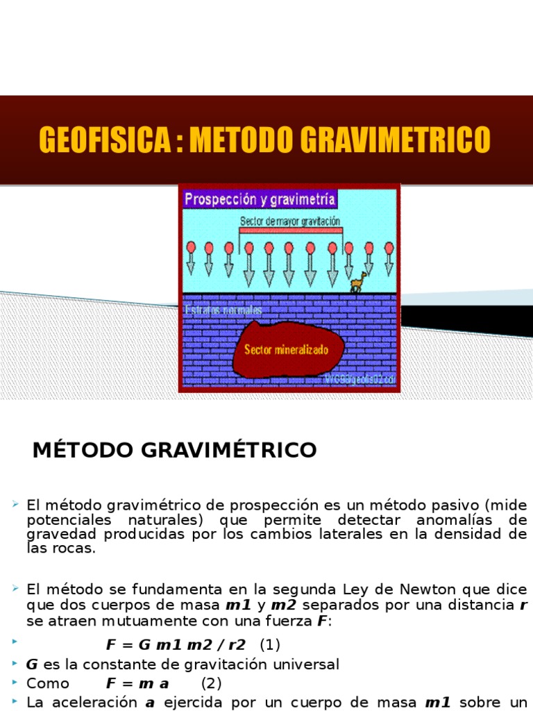 Método Gravimétrico en Geofísica | PDF | Gravedad | Masa