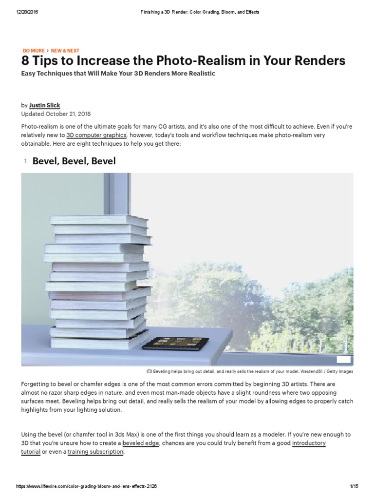 Finishing A 3D Render - Color Grading, Bloom, and Effects | PDF ...