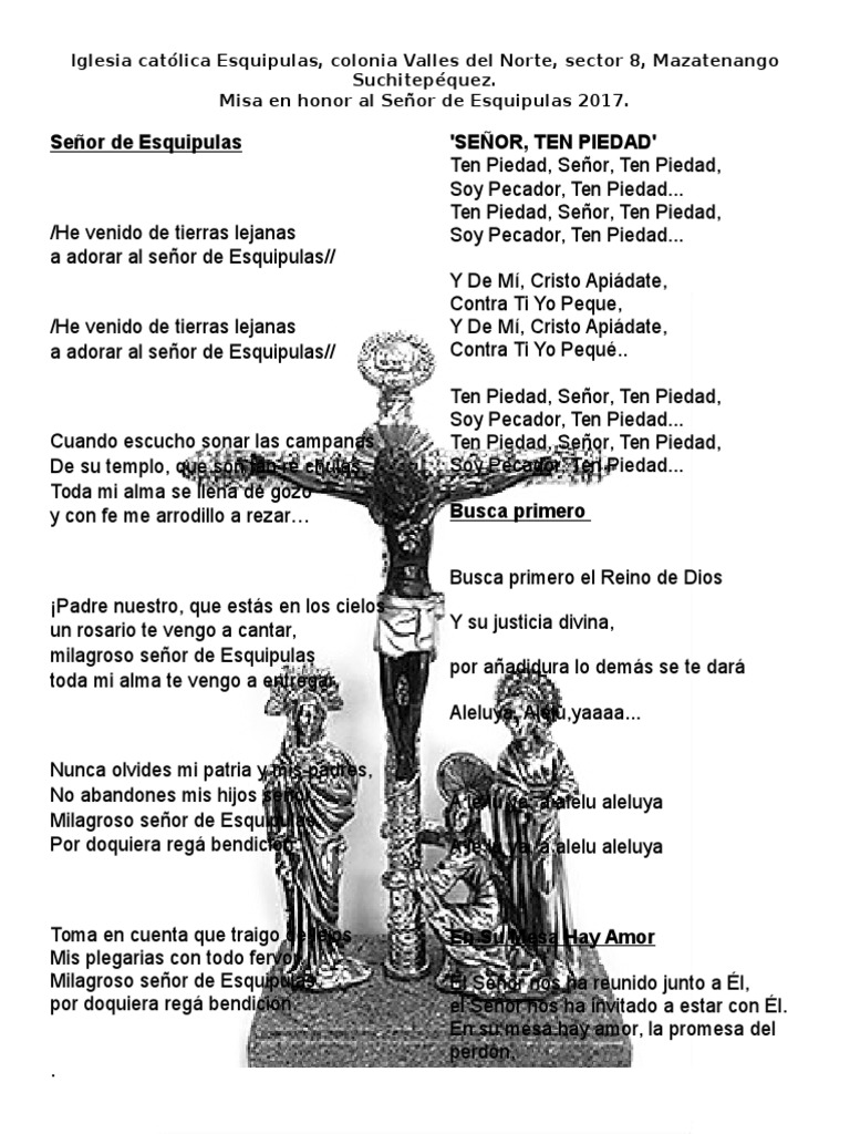 Señor de Esquipulas | PDF | Misa (liturgia) | Pecado