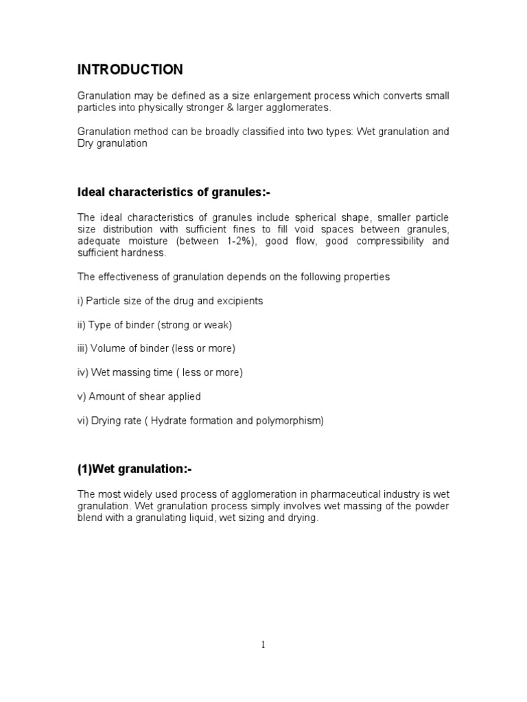 Granulation For Herbal | PDF | Tablet (Pharmacy) | Pharmaceutical ...